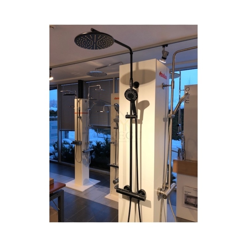 Damixa dušikomplekt Silhouet, termostaat+üladuš+käsiduš matt must 579546100